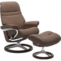 Fu&szlig;hocker stressless, B:57cm H:42cm T:40cm, braun, Leder BATICK: BATICK ist ein leicht korrigiertes, durchgef&auml;rbtes und genarbtes M&ouml;belleder, bei dem