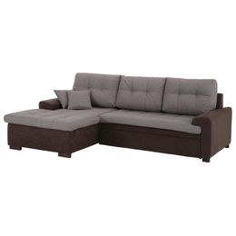 Ecksofa Home Affaire, B:247cm H:75cm T:150cm, braun, 100% Polyester Luxus-Microfaser/Struktur;100% Polyester PRIMABELLE/Webstoff;100% Polyester