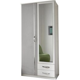 Kleiderschrank wimex, B:90cm H:198cm T:58cm, grau, Schlafzimmer, Schr&auml;nke, "Duo"