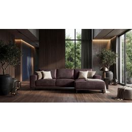 Ecksofa OTTO HOME, B:280cm H:85cm T:152cm, braun, Struktur weich (100% Polyester);Luxus-Microfaser (100% Polyester);Webstoff (100% Polyester),