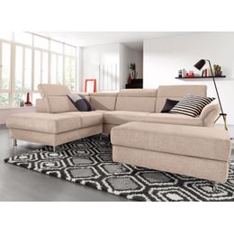 Sit & More Ecksofa SIT & MORE, B:269cm H:97cm T:228cm, beige, Struktur fein ( 100% Polyester);Struktur (100% Polyester);Struktur grob ( 100% Polypropylen),
