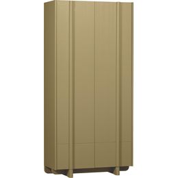 Mehrzweckschrank Woood, B:101cm H:210cm T:46cm, gr&uuml;n, FSC-zertifizierter Holzwerkstoff, K&uuml;che, Schr&auml;nke, "Nook Stauraumschrank, Garderobenschank",