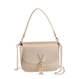 Valentino Handbags VALENTINO BAGS Damen Schultertasche "SHOULDER BAG", gold, Lederimitat, Taschen, mit Ketten Details Handtasche Damen Tasche Damen Schultertasche
