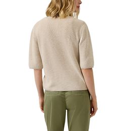 s.Oliver Damen Strickjackeschwarz sand, Gr. 38, unifarben, Strick, Obermaterial: 60% Baumwolle, 40% Polyacryl, Strickjacken, halbarm, mit Knopfleiste