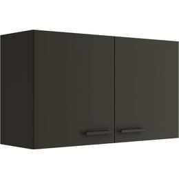 H&auml;ngeschrank Optifit, B:100cm H:57,6cm T:34,6cm, grau, Holzwerkstoff, K&uuml;che, Schr&auml;nke, "Palma", Breite 100 cm, 2 T&uuml;ren, 1 Einlegeboden