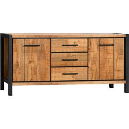 Sideboard OMG DESIGN, B:180cm H:80cm T:48cm, gelb, Melamin, Wohnzimmer, Sideboards, "Ocean", mit Soft-Close, in zwei Breiten