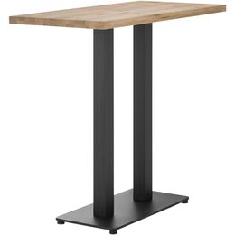 Bartisch Stolkom, H:104cm, braun, Tische, "Jay Eiche Massivholz ge&ouml;lt, Hochtisch BxHxT 120x104x60 cm", Industrial Style Eiche Massivholz ge&ouml;lt
