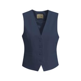 Smith & Soul SMITH & SOUL Damen Anzugweste, blau, Gr. L, unifarben, Web, Material: 68% Polyester, 24% Viskose, 8% Elasthan, Westen