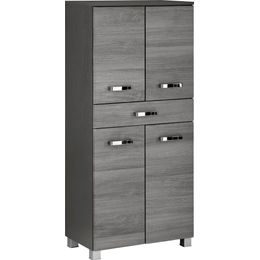 Midischrank Welltime, B:60cm H:135cm T:35cm, grau, Badezimmer, Schr&auml;nke, "Ravenna"