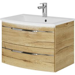 Waschtisch SAPHIR, B:71,5cm H:50,2cm T:49,8cm, braun, Badezimmer, Waschtische, "Serie 7045 Mineralmarmor-Waschtisch und Unterschrank, 71,5 cm breit",