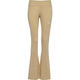 Karl Kani Damen Leggings "Karl Kani Damen"sand, Gr. L, unifarben, 97% Baumwolle, 3% Elasthan, Hosen