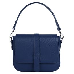 Samantha Look Damen Umh&auml;ngetasche, blau, Leder, clean, Taschen, echt Leder, Made in Italy