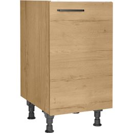 Sp&uuml;lenschrank Nobilia, B:45cm H:87cm T:58,3cm, braun, K&uuml;che, Schr&auml;nke, ""Structura", Ausrichtung w&auml;hlbar, vormontiert, in den Breiten", 45 und 60 cm,