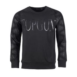 Top Gun Herren Sweater "Black Swarn TG20192020", schwarz, Gr. XXL, Obermaterial: 80% Baumwolle / 15% Polyester / 5% Elastan, Sweatshirts