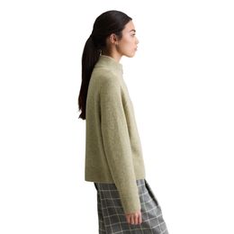 Marc O'Polo Damen Strickpullover "aus flauschigem Schurwolle-Mix"medium gr&uuml;n melange, Gr. XXL, MARC O'POLO DENIM, unifarben, Obermaterial: 72% Schurwolle, 26%