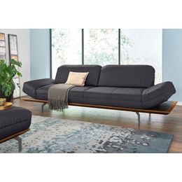 4-Sitzer, B:252cm H:117cm T:129cm, schwarz, CREATION BY ROLF BENZ, Sofas, "CR.420, Designsofa, Loungesofa", in 2 Qualit&auml;ten, Holzrahmen in Eiche