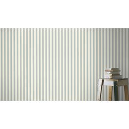 rasch Vinyltapete "Vliestapete Trianon XIII mit Streifen", B/L: 53m x 10,05m, Rollen: 1blau, Tapeten, Streifen