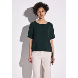 Street One Damen Klassische Bluse, gr&uuml;n, Gr. 36, unifarben, Stoff, 88% Viskose, 12% Polyamid, Blusen, mit Tunnelzug am Saum