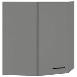 Eckh&auml;ngeschrank Optifit, B:60cm H:70,4cm T:34,9cm, grau, Holzwerkstoff, K&uuml;che, Schr&auml;nke, "Elga", mit Soft-Close-Funktion und Metallgriff, Breite
