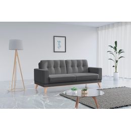 Sit & More 3-Sitzer SIT & MORE, B:215cm H:90cm T:97cm, grau, 100% PES, Sofas, "Lavida"