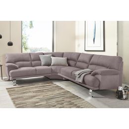 Ecksofa Trendmanufaktur, B:280cm H:87cm T:240cm, grau, Microfaser Vintage (100% Polyester);Struktur (100% Polyester);Struktur fein (100% Polyester),