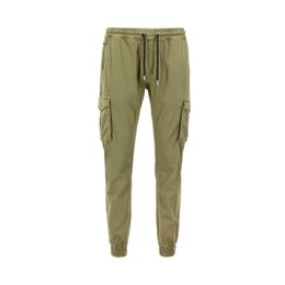 Herren Jogginghose "Cotton Twill Jogger", gr&uuml;n, Gr. XL, Alpha Industries, Obermaterial: 98% Baumwolle, 2% Elastan; Futter: 100% Baumwolle, Hosen