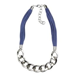 Damen Kette mit Anh&auml;nger "Lagos", blau, Basic, Collezione Alessandro, Metall, Halsketten, mit Metallgliedern