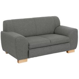 Sofa Home Affaire, B:159cm H:78cm T:84cm, silber, Struktur fein (100% Polyester);100% Polyester/ 85% Polyester+15% Polyacryl Melrose/Struktur,