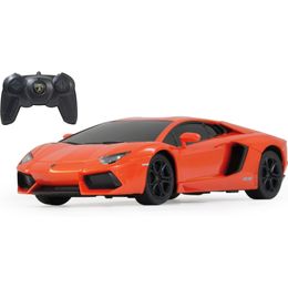 Jamara Kinder RC-Auto "Deluxe Cars, Lamborghini Aventador, 1:24, orange, 2,4GHz", orange, B:10cm H:5cm T:20cm, Fernlenkfahrzeuge
