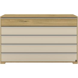 Schubkastenkommode Musterring, beige, Sideboards, "Savona Sideboard, W&auml;scheschrank, mit Schubladen, teilmassiv, 141 cm", Fronten in Bianco-Eiche