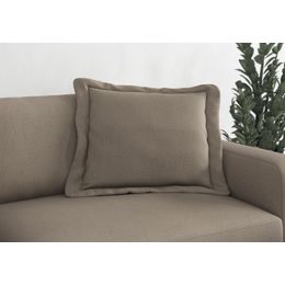 Sofakissen Trendmanufaktur, B:70cm H:12cm T:70cm, braun, Stoff, Polsterauflagen, "Bourbon", modernes Flatkissen 70x70 cm, in trendigem Cord