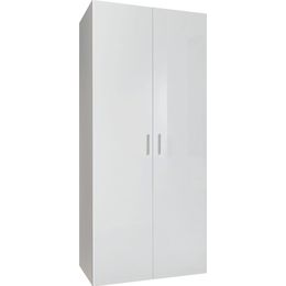 Dreht&uuml;renschrank wimex, B:80cm H:185cm T:54cm, wei&szlig;, Schr&auml;nke, "Malta", mit Hochglanz-Front