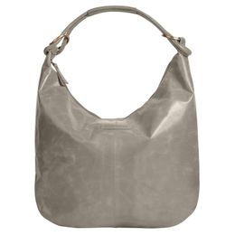 Bruno Banani Damen Shopper, grau, Leder, leicht gl&auml;nzend, unifarben, Taschen, echt Leder
