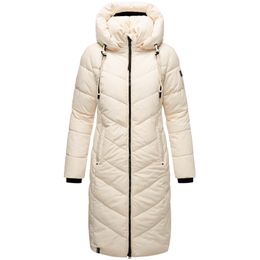 Navahoo Damen Steppmantel "Sahnekatzii XIV", beige, Gr. 4XL, Oberstoff: 100% Polyester; Futter: 100% Polyester; Wattierung: 100% Polyester;