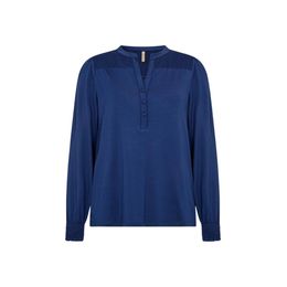 soyaconcept Damen Blusentop "Soya Concept Shirt SC-MARICA"6832 estate blau, Gr. M, Obermaterial: 93% Lyocell, 7% Elasthan, Blusen