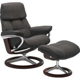 Relaxsessel stressless, B:88cm H:101cm T:78cm, grau, Leder BATICK: BATICK ist ein leicht korrigiertes, durchgef&auml;rbtes und genarbtes M&ouml;belleder, bei