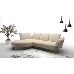 Sit & More Ecksofa SIT & MORE, B:313cm H:91cm T:208cm, beige, 100% Polyester, Wohnzimmer, Sofas, "Dance, L-Form, inkl. Sitztiefenverstellung", inkl. Click&Seat,