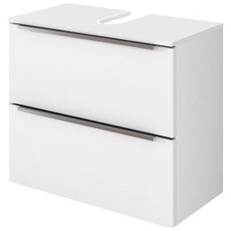 Waschbeckenunterschrank Welltime, B:60cm H:55cm T:35cm, wei&szlig;, Holzwerkstoff, MDF, Badezimmer, Schr&auml;nke, "Matera", Breite 60 cm, mit matten