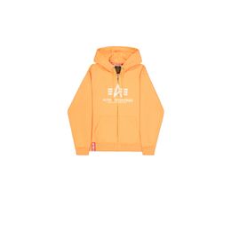 Herren Hoodie "Basic Zip Hoodie BL PP", orange, Gr. L, Alpha Industries, Obermaterial: 80% Baumwolle, 20% Polyester, Sweatshirts
