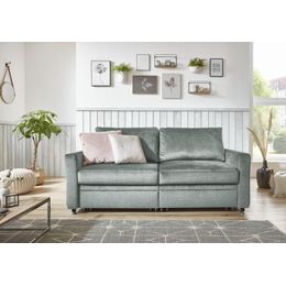 Schlafsofa DIE PLANBAR, B:186cm H:90cm T:100cm, blau, 100% Polyester, Jugendzimmer, Sofas, "MP-PD19021", mit L&auml;ngsschl&auml;ferfunktion 80 bzw. 160x210 cm