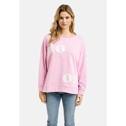 Smith & Soul SMITH & SOUL Damen Sweater, pink, Gr. L, bedruckt, Sweatware, Material: 70% Baumwolle, 30% Polyester, Sweatshirts, mit Seitenschlitze