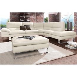 Ecksofa Calia italia, B:297cm H:87cm T:97cm, wei&szlig;, NaturLeder Sorrento;Leder Bull, Wohnzimmer, Sofas, "Dave, italienisches Designsofa mit