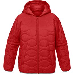 Damen Steppjacke mit abnehmbaren &Auml;rmeln rot, Gr&ouml;&szlig;e 42