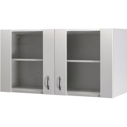 Glash&auml;ngeschrank Flex-Well, B:100cm H:54,8cm T:32cm, wei&szlig;, Holzwerkstoff, K&uuml;che, Schr&auml;nke, "Wito", (B x H x T) 100 x 54,8 x 32 cm, mit