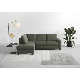 Ecksofa Home Affaire, B:236cm H:91cm T:170cm, gr&uuml;n, 95% Polyester, 5% Polyamid, Wohnzimmer, Sofas, "Summer L-Form", mit Ottomane, mit oder ohne