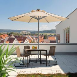 Marktschirm, beige, Schneider Schirme, Obermaterial: 100% Polyester, Standschirme, "Rooftop", &Oslash;xH :350x275 cm, Alu/Polyester, inkl.