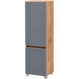 Midischrank Welltime, B:40cm H:130cm T:35cm, grau, Holzwerkstoff, Badezimmer, Schr&auml;nke, "Horki", 40 cm breit