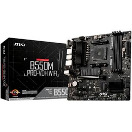MSI Mainboard "B550M PRO-VDH WIFI", B:24,4cm H:6,5cm T:24,4cm, schwarz, Mainboards