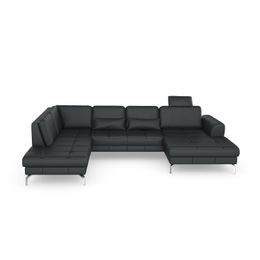 Sit & More Wohnlandschaft SIT & MORE, B:332cm H:87cm T:226cm, schwarz, Sofas, "Bendigo U-Form", inklusive Sitztiefenverstellung, Bodenfreiheit 15 cm, in 2