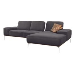 Ecksofa W.Schillig, B:279cm H:88cm T:178cm, grau, Longlife Xtra-Leder Z73: Naturwalkleder der Luxusklasse aus den erlesensten Rohh&auml;uten. Hautst&auml;rke